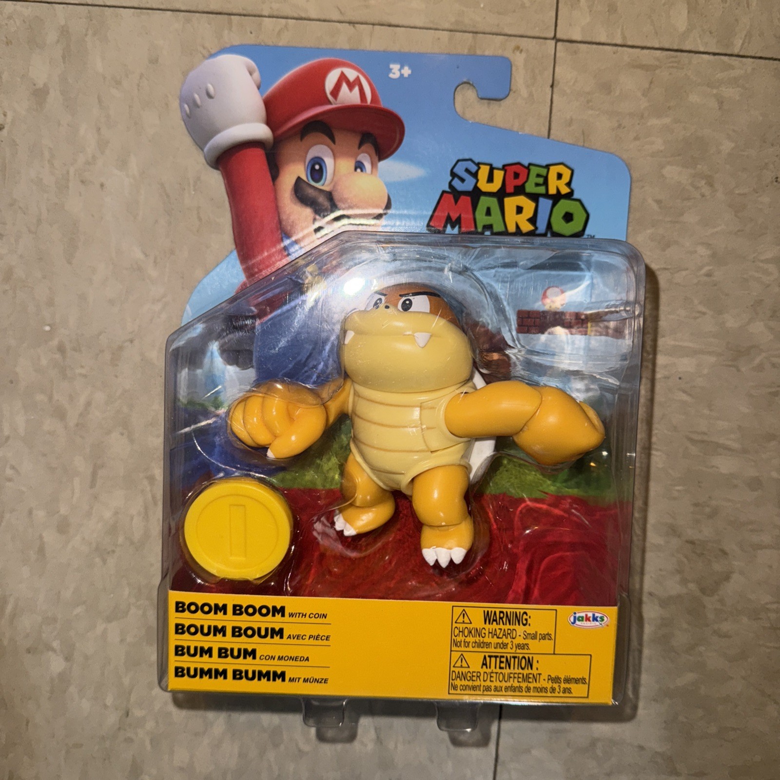Super Mario World of Nintendo BOOM BOOM WITH COIN 4” Figure Jakks ...