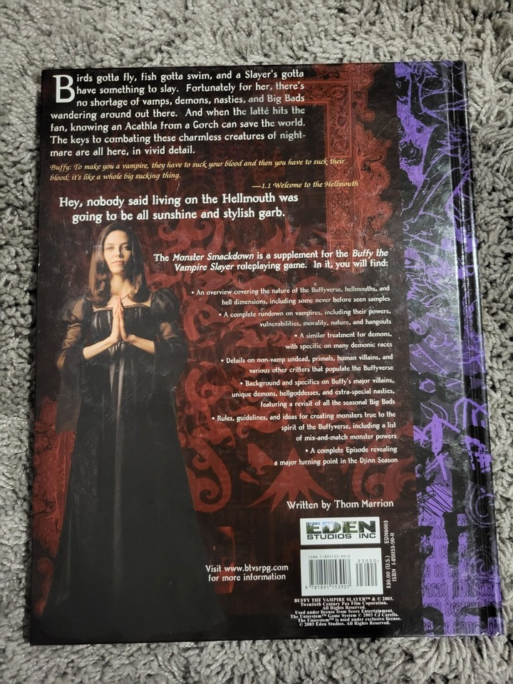 Buffy the Vampire Slayer Monster Smackdown RPG Role Playing Game | eBay