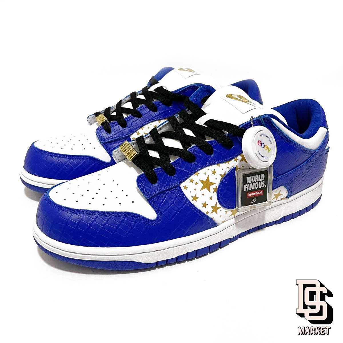 SUPREME NIKE SB DUNK LOW PRO OG QS ROYAL BLUE STARS S/S 2021 SUPREME NIKE SB DUNK LOW PRO OG QS ROYAL BLUE STARS S/S 2021