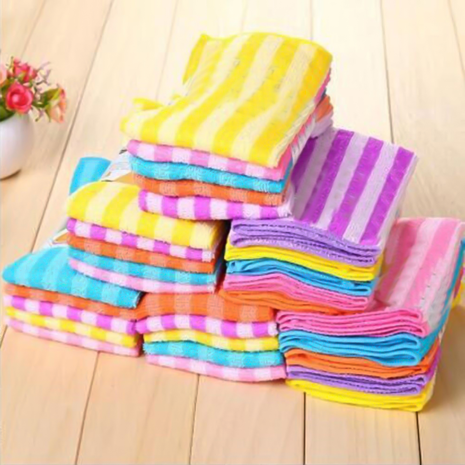 5Pcs Small Dish Rag Table Wash Towel Microfiber Dishcloth Absorbent ...