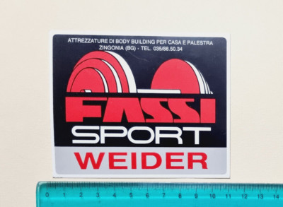 ADESIVO SPORT WEIDER FASSI ZINGONIA STICKER AUTOCOLLANT AUFKLEBER 80s ...