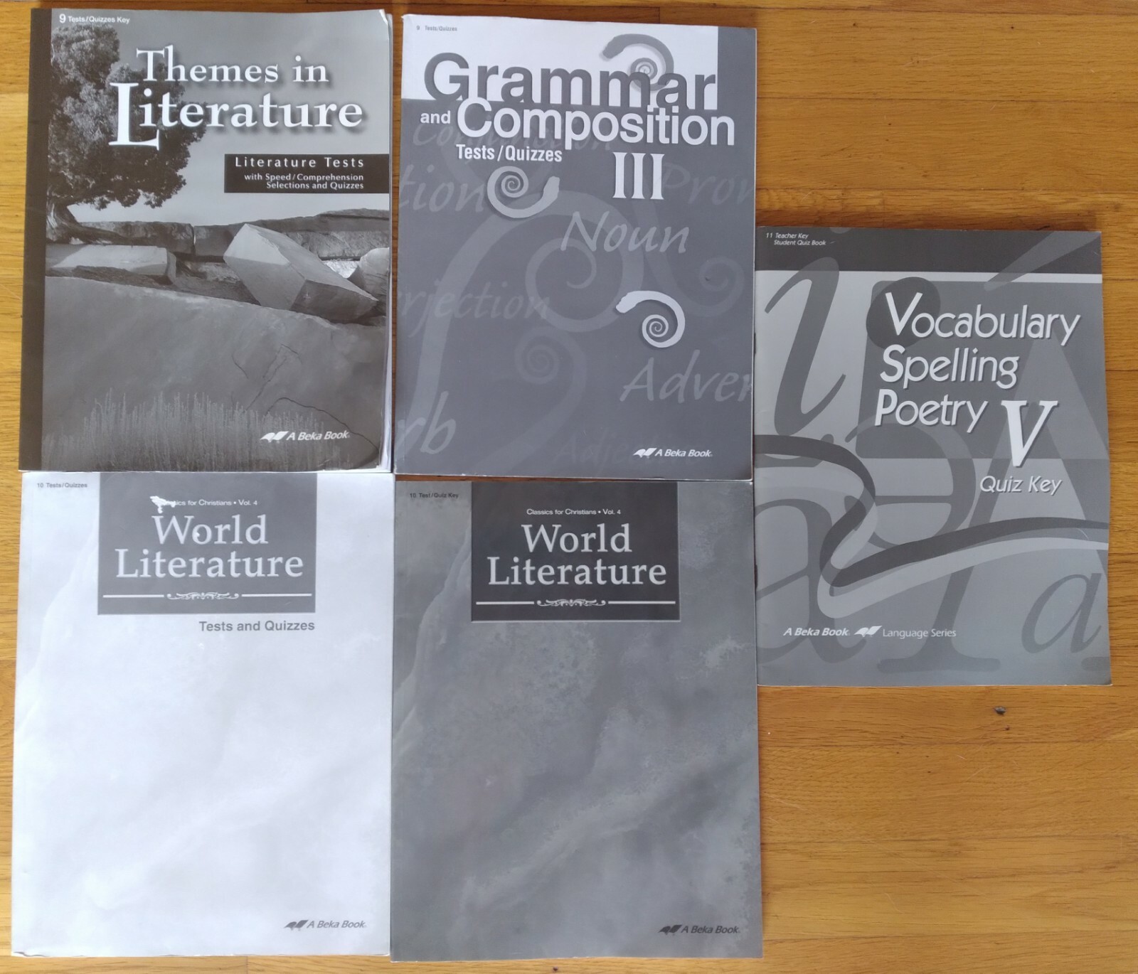 ABeka A BEKA ENGLISH LITERATURE GRAMMAR BOOKS Test Quiz Key GRADE 9-11 ...