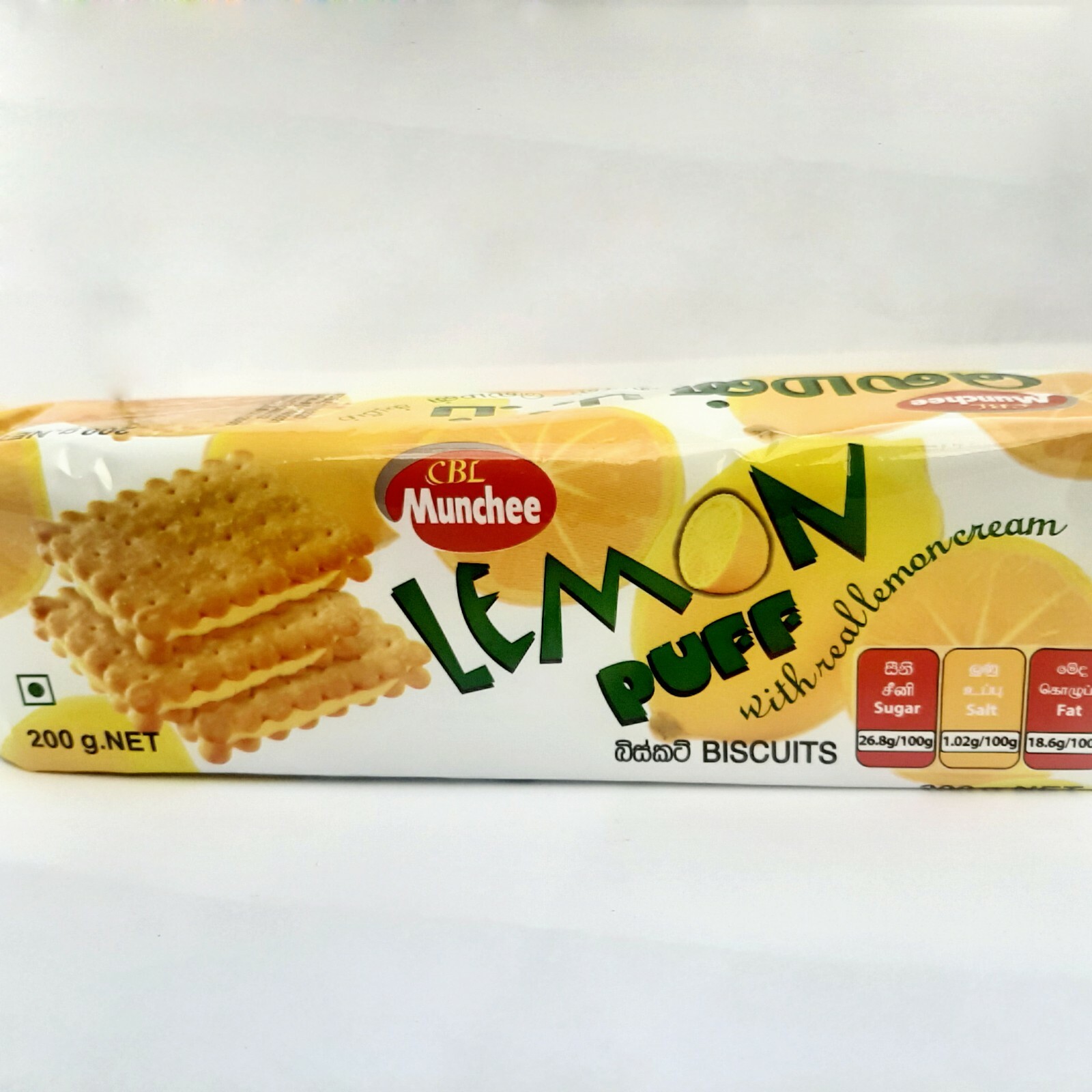 CBL Munchee Lemon Puff Real 100% Cream Tea Biscuit Best Quality Sri ...