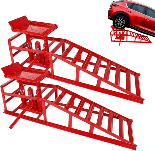 2PCS Auto Home Car Service Duty Heavy Lifts Ramps Repair Hydraulic Lift ...