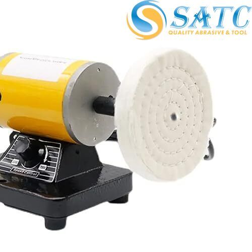 150/200mm Buffing Wheel for Polishing 5/8 inch Arbor White Yellow 40/50 ...