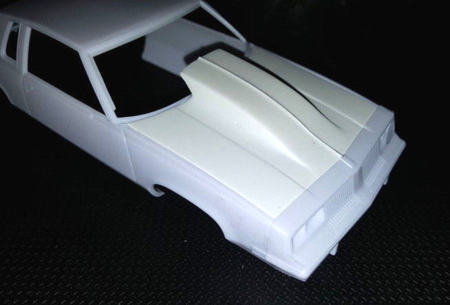 Model Car Hood LEX'S SCALE MODELING 1:25 Scale Resin "Outlaw" Hood For ...