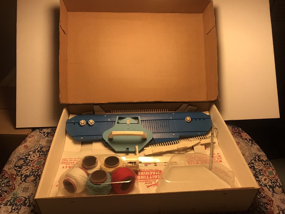 Vintage 1966 Kenner Automatic Knitting Machine Kids Toy Complete W Box ...