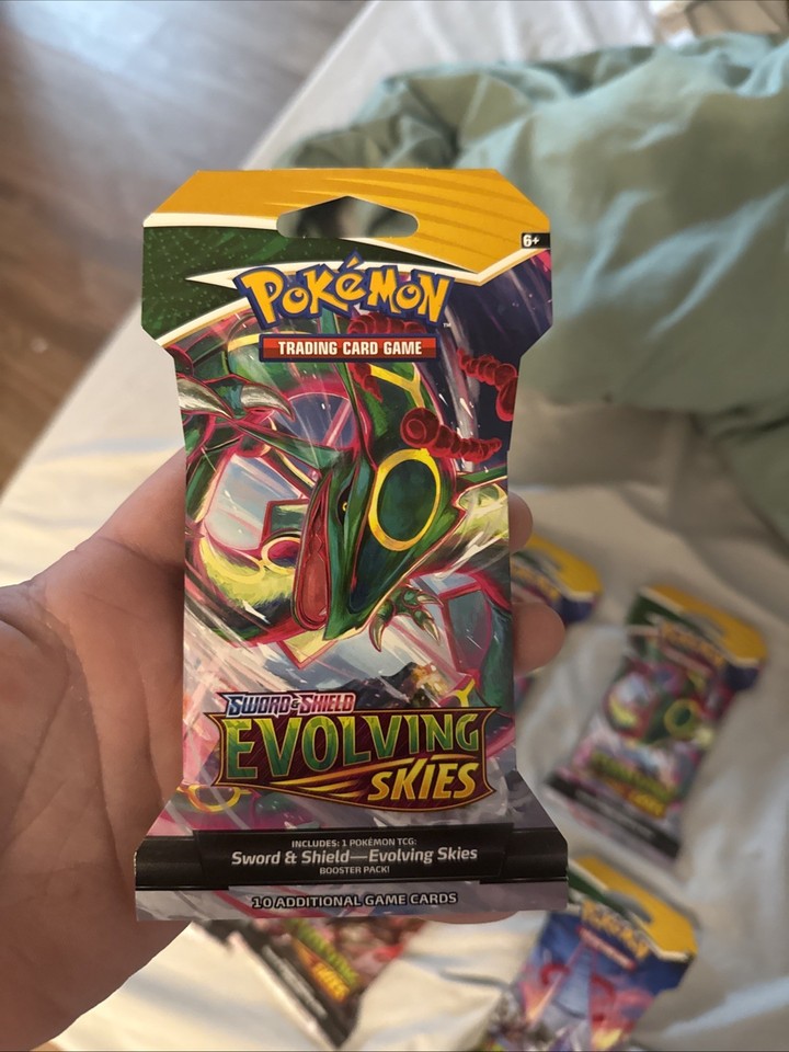 Pokémon TCG Evolving Skies Booster Pack, Unopened, Sealed, 8 Packs Total | eBay