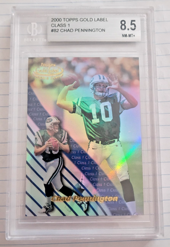 Chad Pennington 2000 Topps Gold Label Class 1 RC #82 Beckett 8.5 NY ...