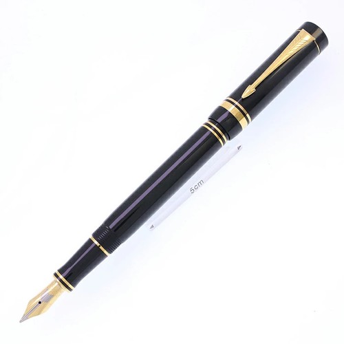 Parker Fountain Pen Duo Fold Black Gt International B Early Model Used ...