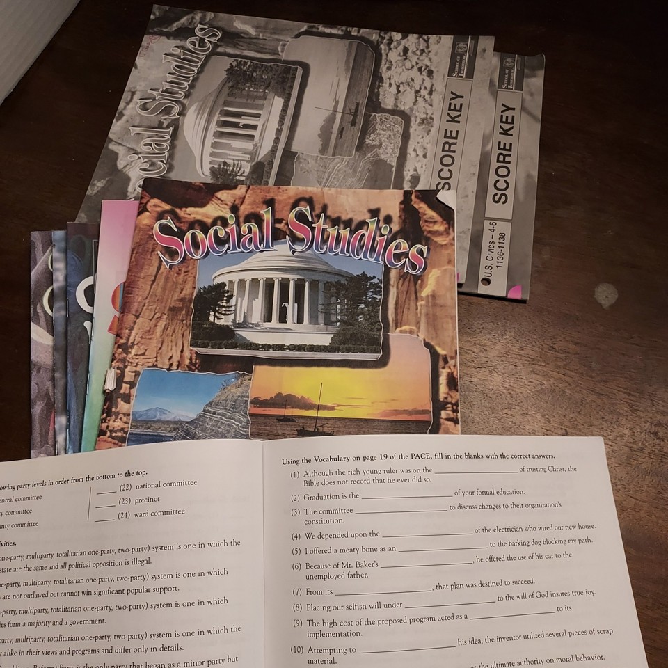 ACE PACES Civics 1133-1138 (Full course) + Score Keys NO TESTS | eBay