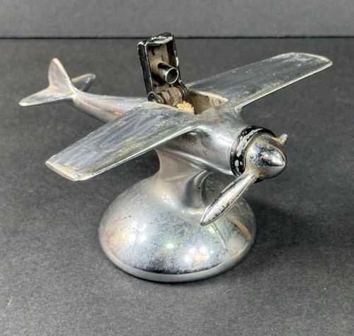 Vtg Chrome Airplane Table Lighter Base Made in USA - As Is | eBay