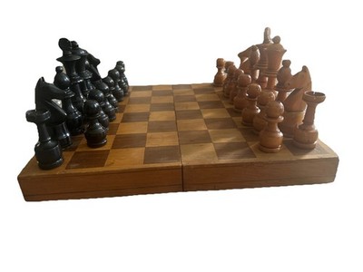 Vintage MCM Wooden Chess Set Missing 1 Pawn | eBay