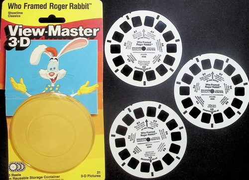 Disney's Who Framed Roger Rabbit 3d View-Master 3 Reel Packet 1987 ...