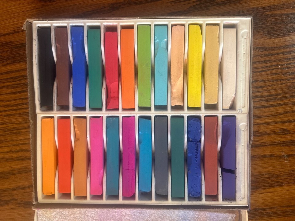 Vintage Weber Costello ALPHACOLOR PASTELS 24 STICKS light Use w box | eBay