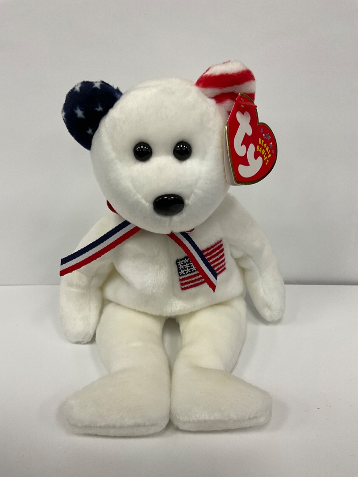 TY Beanie Baby ~ AMERICA 2001 ~ White Version ~ (Internet Exclusive) (8 ...