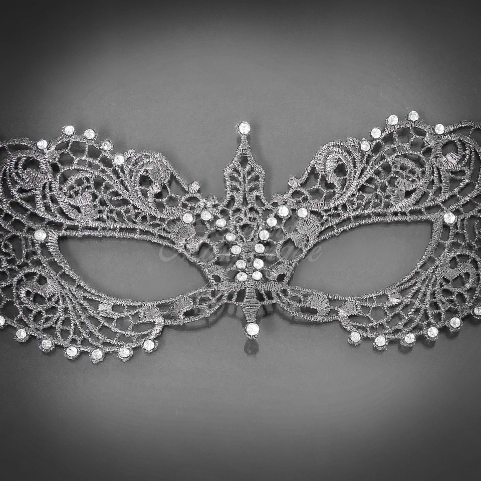 Lace Masquerade Mask RHINESTONES Anastasia Christian Ball Mask | eBay