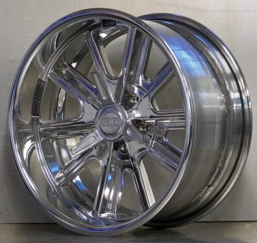 1)18x11" AMERICAN RACING 407's CUSTOM BILT POLISHED SHELBY COBRA WHEELS ...