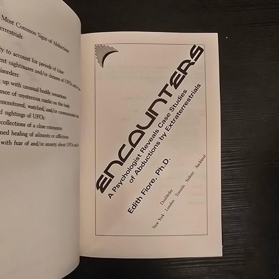 Encounters Contact with Extraterrestrials HC Edith Fiore Ph.D. 1989 ...