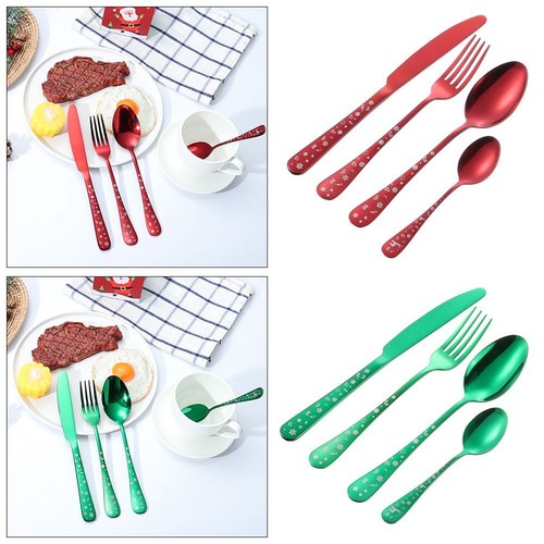 Box Utensils Tableware Snowflake Printing Christmas Dinnerware Sets ...