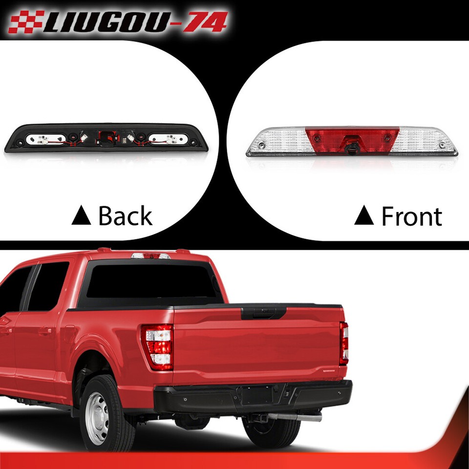 Fit For 17-21 Ford F150 F250 W/Camera Tow Vision High Mount LED 3RD ...