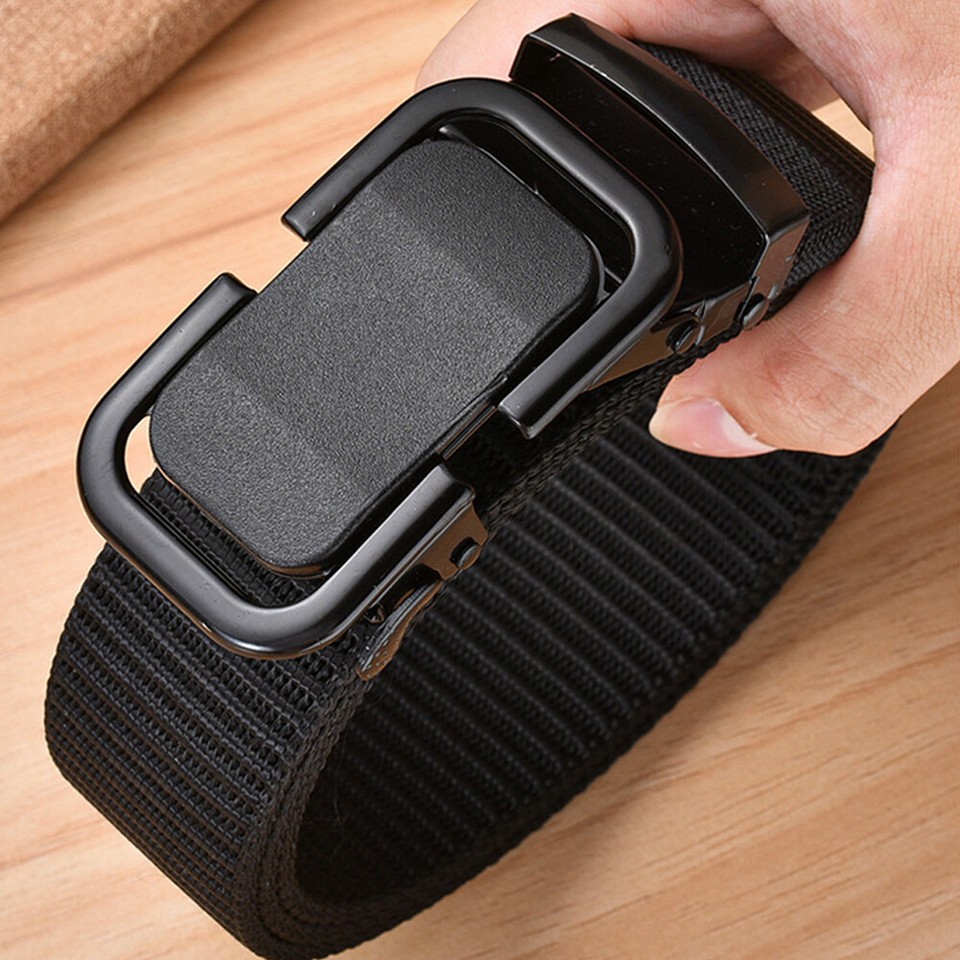 Men's Ratchet Belt Nylon Web Belts for Men with Automatic Slide Buckle ...