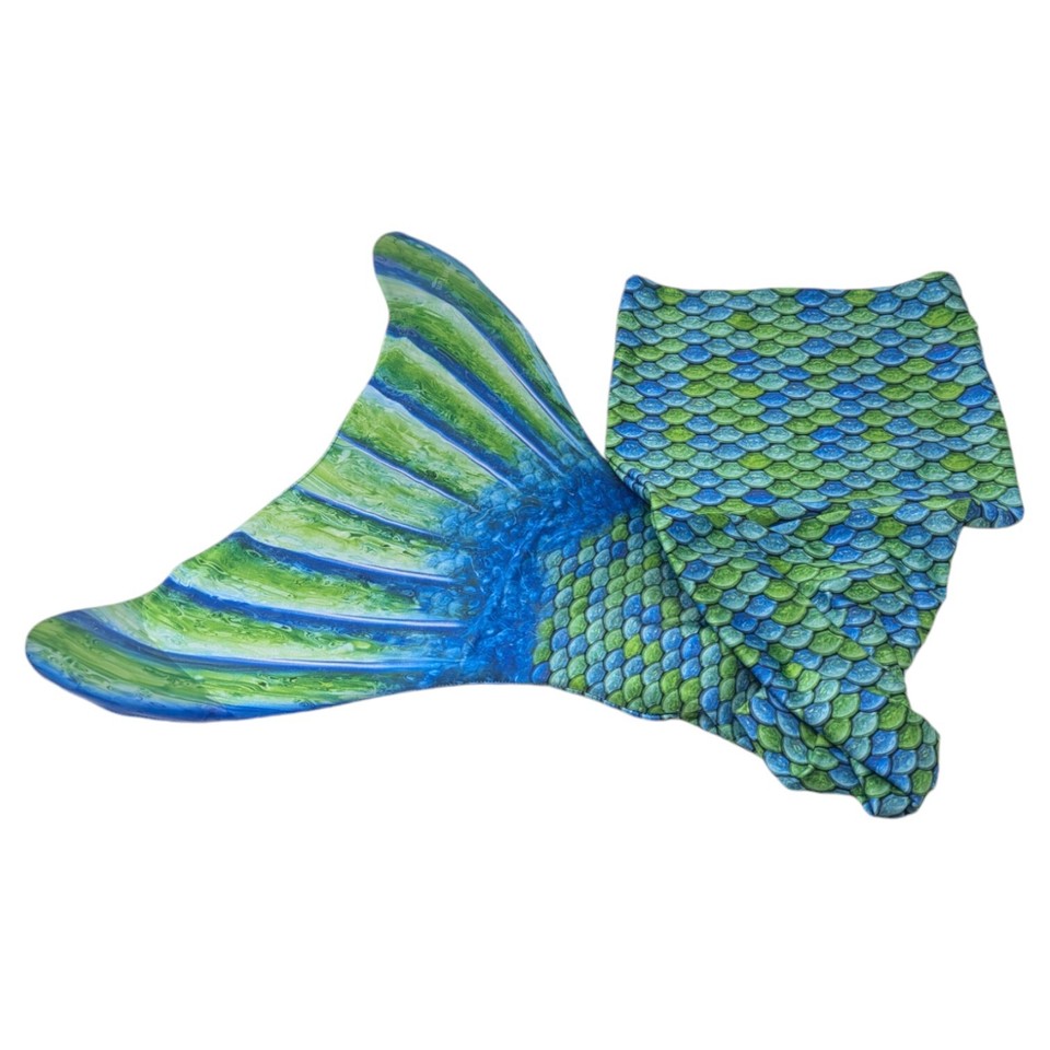 Fin Fun Blue Green Mermaid Monofin Tail Youth Large Swim Costume | eBay