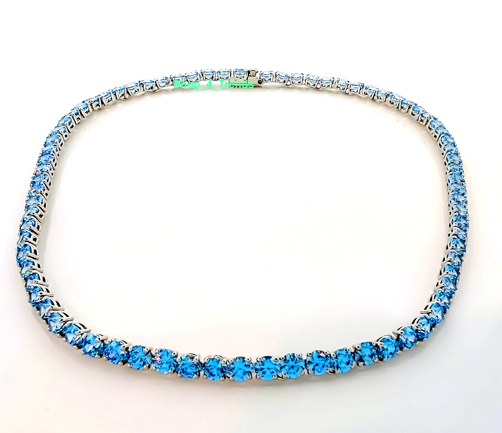 New in Gift Box SWAROVSKI 5661187 Aqua Blue Crystal Matrix Tennis ...