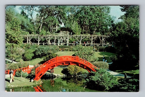 San Marino CA-California Moon Bridge Huntington Library Garden Vintage ...
