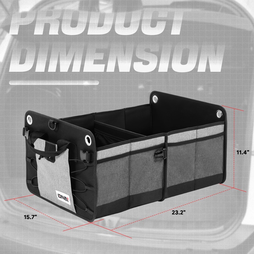Trunk Cargo Organizer Folding Storage Collapsible Bag Bin for Car Truck ...