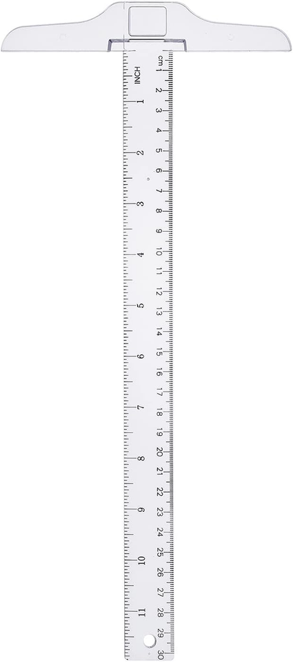 Junior T-Square Plastic Transparent T-Ruler 30Cm/ 12 Inch for Drafting ...