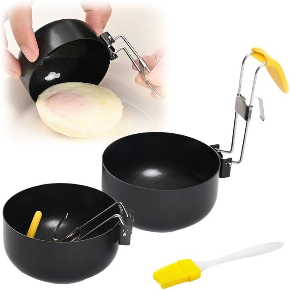1/2Pcs Reusable Egg Steamer Cooking Spoon Non-stick Egg Poacher | eBay UK