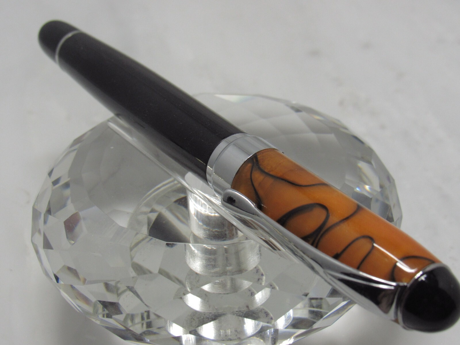 GORGEOUS HIGH QUALITY LARGE HUASHILAI BLACK/ORANGE ROLLER BALL PEN ...