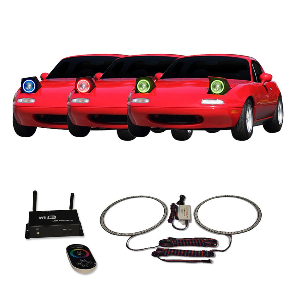 RGB Multi Color WIFI Headlight Halo kit for Mazda Miata 90-7, | eBay