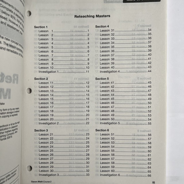 Saxon Math Course 2 Ser.: Saxon Math Course 2 : Reteaching Masters by ...