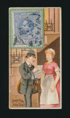 1889 N85 Duke's Cigarettes POSTAGE STAMPS ("Foreign") -One For You Too ...