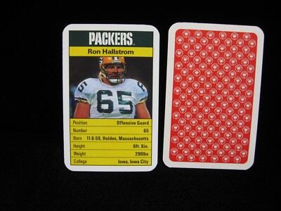 1987 Ron Hallstrom Green Bay Packers "Ace Fact Pack" Card United ...