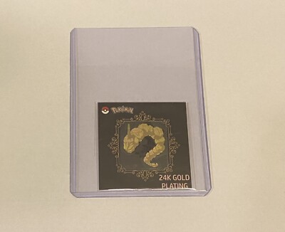 Pokémon 24K Gold Plated Metal Sticker Featuring Onix! | eBay