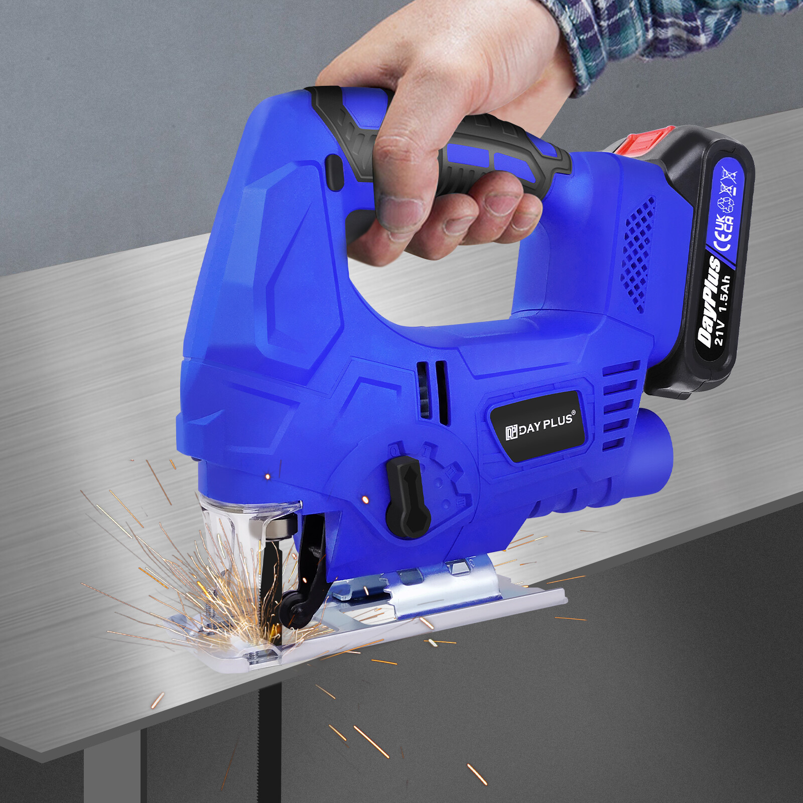 1000W 220V Electric Cordless Jigsaw Tool Cutting Jig Saws + Li Battery ...