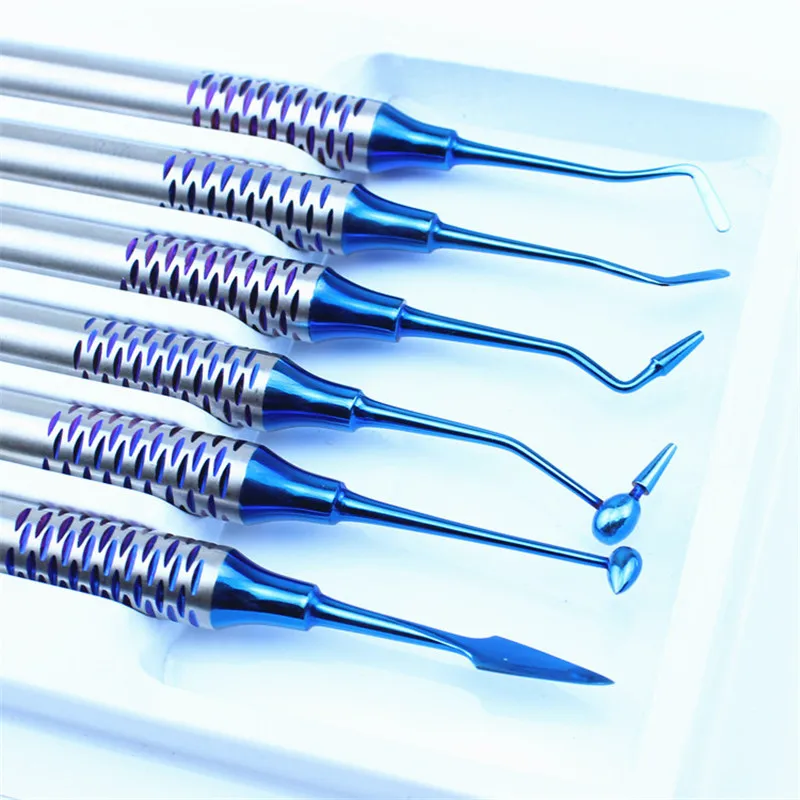 Dental Blue Titanium Coated Restorative Composite Filling Instruments ...