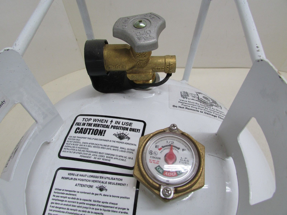 NEW! 20 lb Horizontal Propane Tank Refillable Cylinder with OPD Valve ...