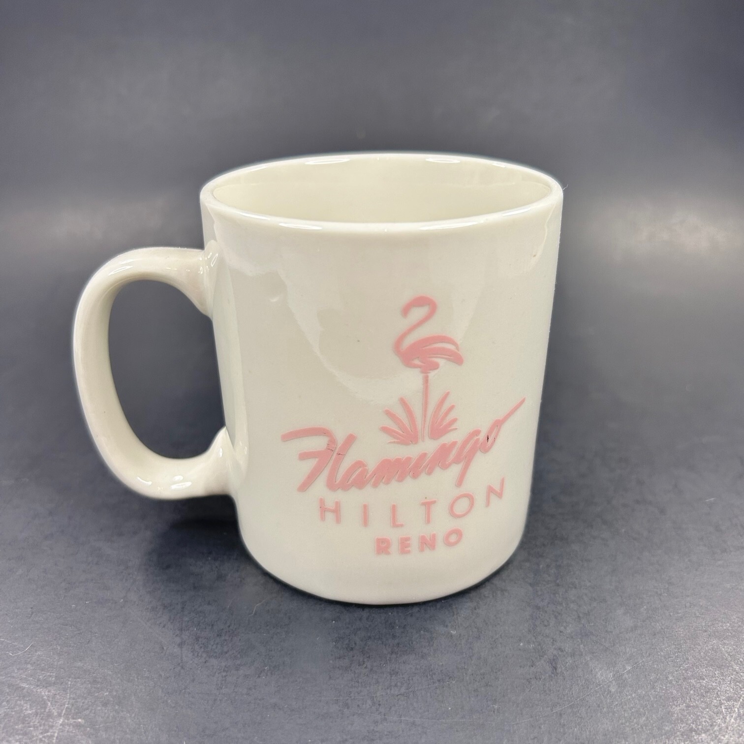 Flamingo Hilton Coffee Mug Reno Nevada Ceramic Pink on White | eBay