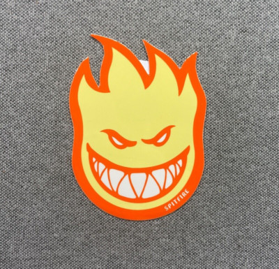 Spitfire Fireball Outline Skateboard Sticker 3in Cream/Orange | eBay