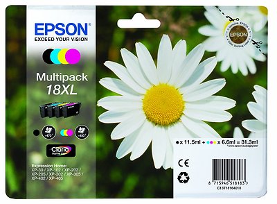 Epson Original Multipack 18XL Ink Cartridges For XP-422,XP-425 ...