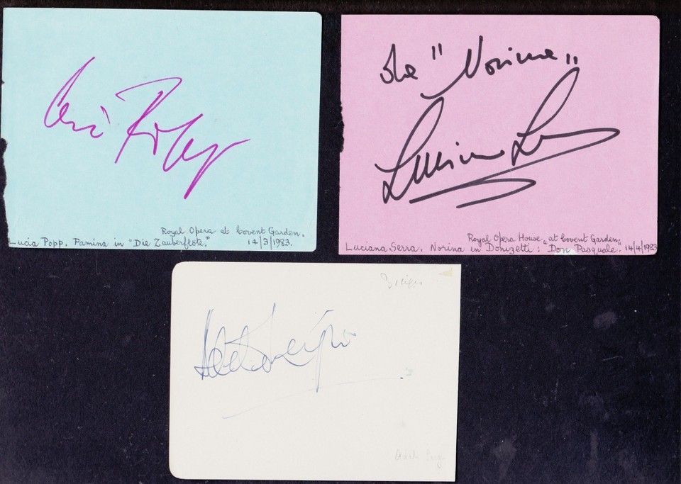 OPERA SINGERS SIGNED COLLECTION INCL.EVA TURNER,ISOBEL BAILIE, LUCIA ...