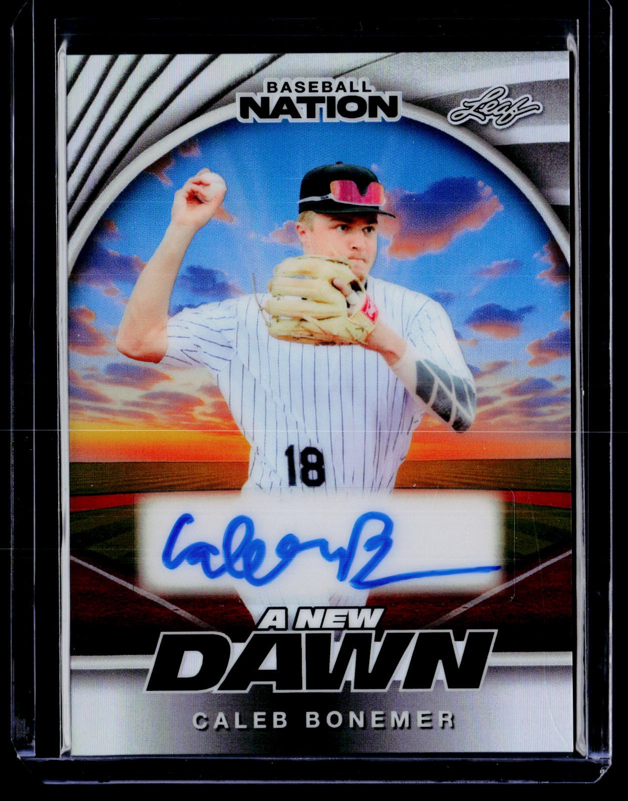 Caleb Bonemer 2025 Leaf Baseball Nation #NB-20 New Dawn Base - Lava ...