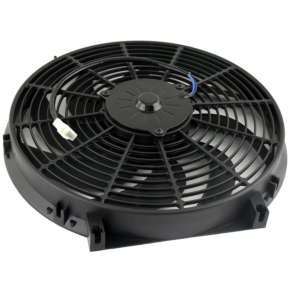 14" Heavy Duty Reversible Radiator Electric Wide Curved Blade FAN 12V ...