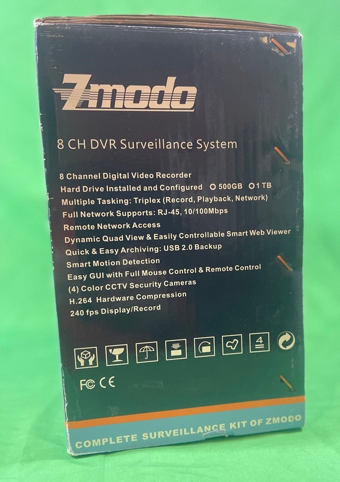 Zmodo 500 GB Digital Video Recorder DVR-H9108V-1TB 8 Ch. | eBay
