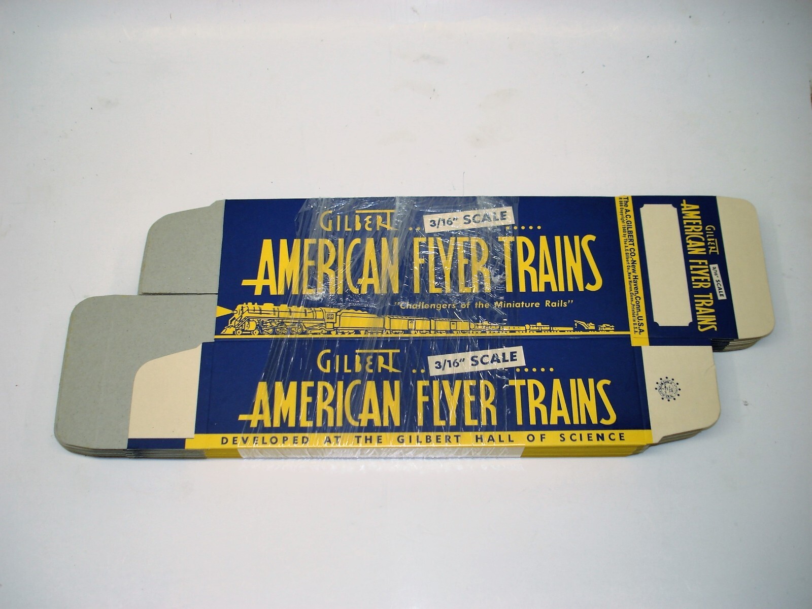 six American Flyer Reproduction Freight Car Boxes - 8 1/2" x 3 1/4" x 2 ...