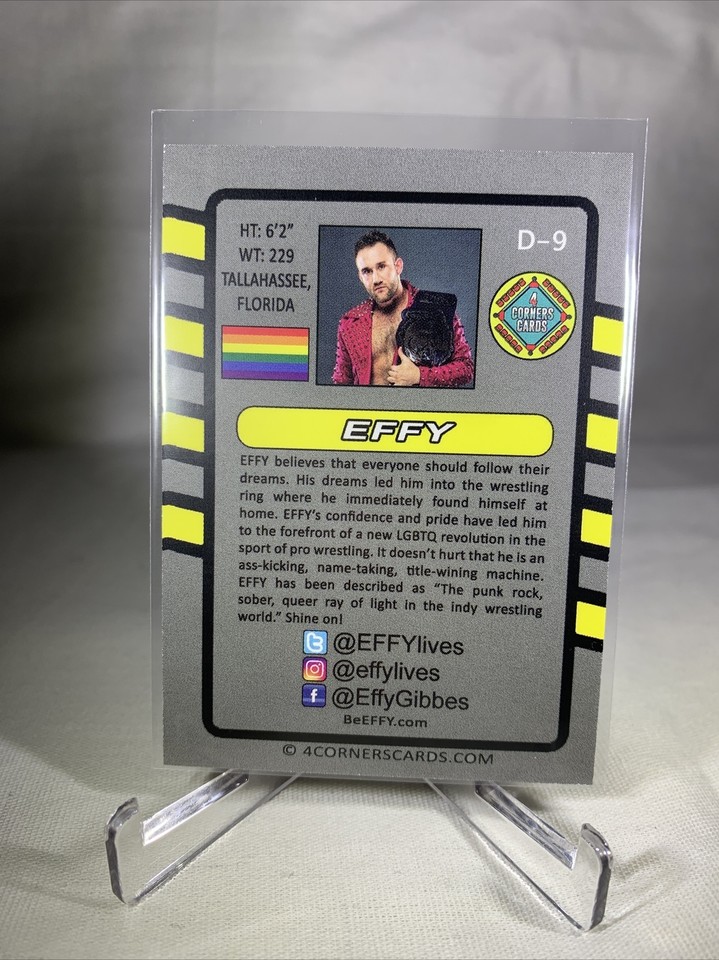 Effy Wrestling Trading Card Wrestler 4 Corner Cards WWE GCW AEW #D-9 ...